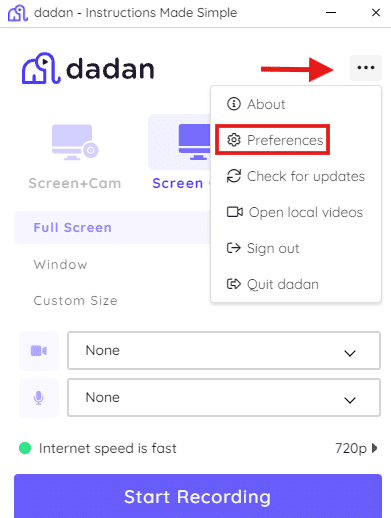 How to customize your preferences and settings in dadan desktop app - dadan knowledge base