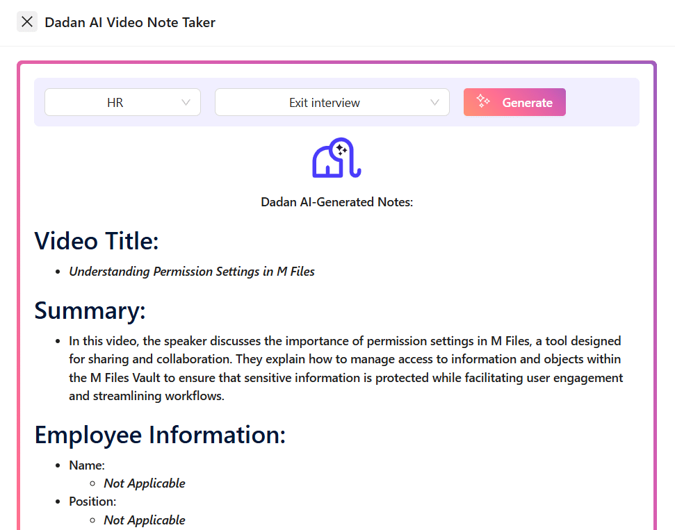 dadan AI video note taker overview: smart notes for your meetings ...