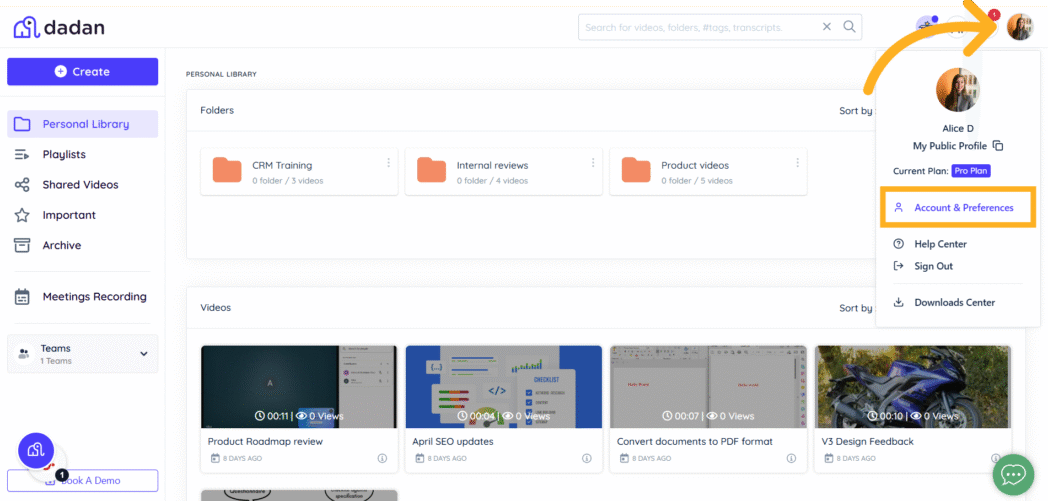 Customize dadan Share Page options - dadan knowledge base