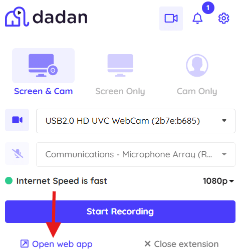 dadan browser extension: how to use dadan for video recording - dadan knowledge base