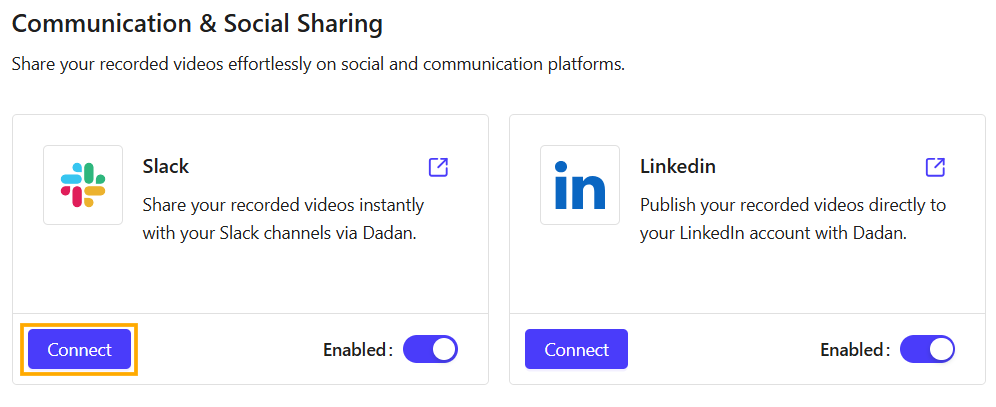 Publish your dadan videos directly on Slack - dadan knowledge base